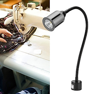 Hyuduo LED Lamp with Magnetic Base, 12W Long Flexible Gooseneck Desk Work Lamp, Sewing Machine Light for Workbench, Metal Lathe, Drill Press