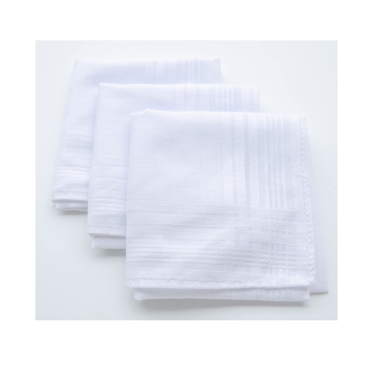 MileyMarla Men's White 100% Cotton Handkerchief Hankie Hankerchieves 6PCS
