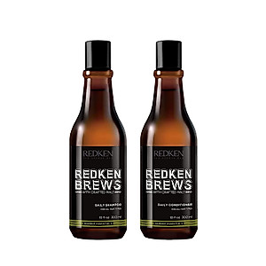 Redken Brews Daily Shampoo and Conditioner For Men, Lightweight Cleanser For All Hair Types