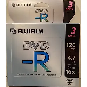 FUJI DVD-R FUJI/3 8X Recordable DVD-R Discs with Jewel Cases
