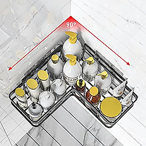 Moforoco 3 Pack Adhesive Corner Shower Caddy, Shower Organizer Shelf with Soap Holder and 12 Hooks, Shower Shelves Rustproof for Bathroom, Shower Storage Basket, Shower Shelf for Inside Shower