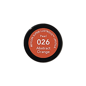 REVLON Lipstick, Super Lustrous Lipstick, Creamy Formula For Soft, Fuller-Looking Lips, Moisturized Feel in Mauves & Trends, Abstract Orange (026) 0.15 oz