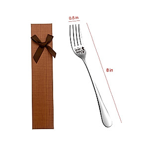 LRUIOMVE Dingle Hopper Engraved Stainless Steel Dessert Fork, Funny Fork Gifts for Friends Sisters Women Kids, Mermaid Lovers Fork Gifts, Birthday Valentine Christmas Gift