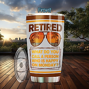 MONIZILUCKY A Legendary It Support Analyst Has Retired, Happy Retirement Tumbler Stainless Steel For It Support Analyst, 20Oz Tumbler Farewell Gift For Coworker With Funny Quotes About Retirement