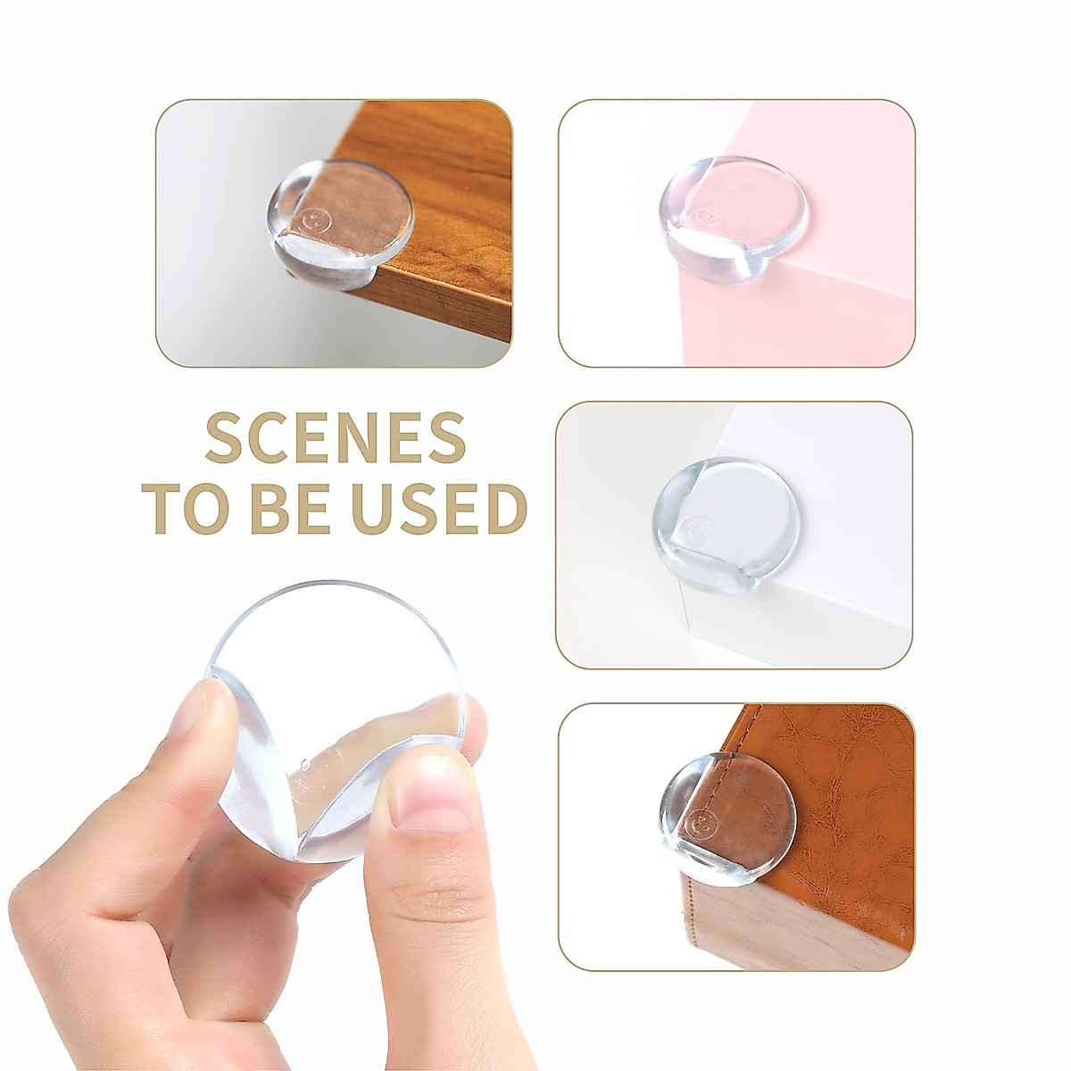8 Pack Corner Protector, Baby Proof Corner Guards, Tanmivvy, Stop Child Head Injuries, for Furniture Against Sharp Corners