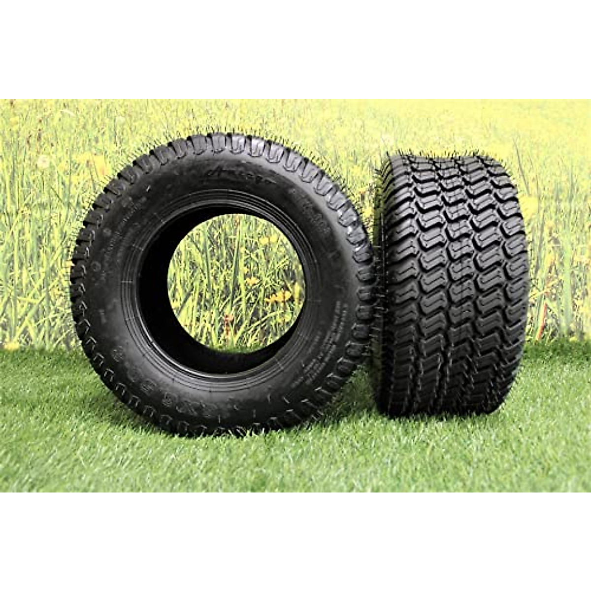 Set of 2 - 16X6.50-8 4 Ply Turf Tires for Lawn & Garden Mower 16x6.5-8