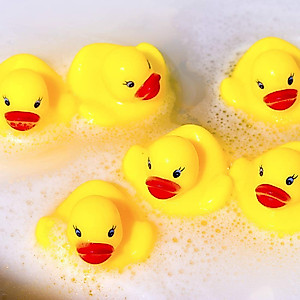 Rubber Ducky Baby Bulk Bath Toy Shower Birthday Party Favors Gift, Set of 50