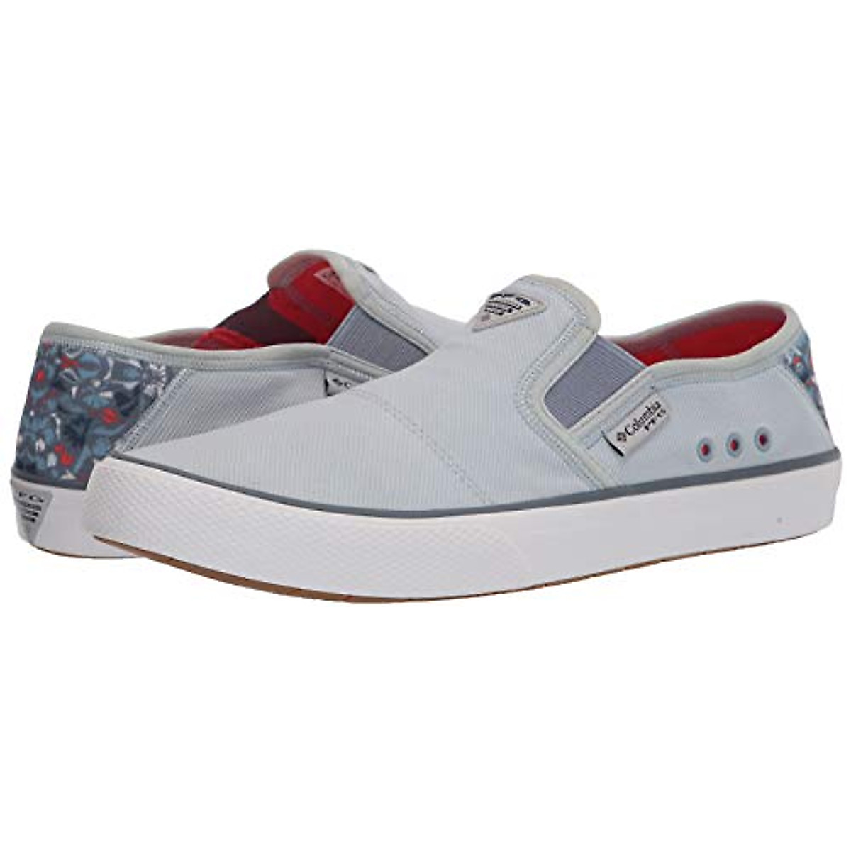 Columbia Womens Slack Water PFG Slip Boat Shoe, Mirage/Bright Poppy, 9 US