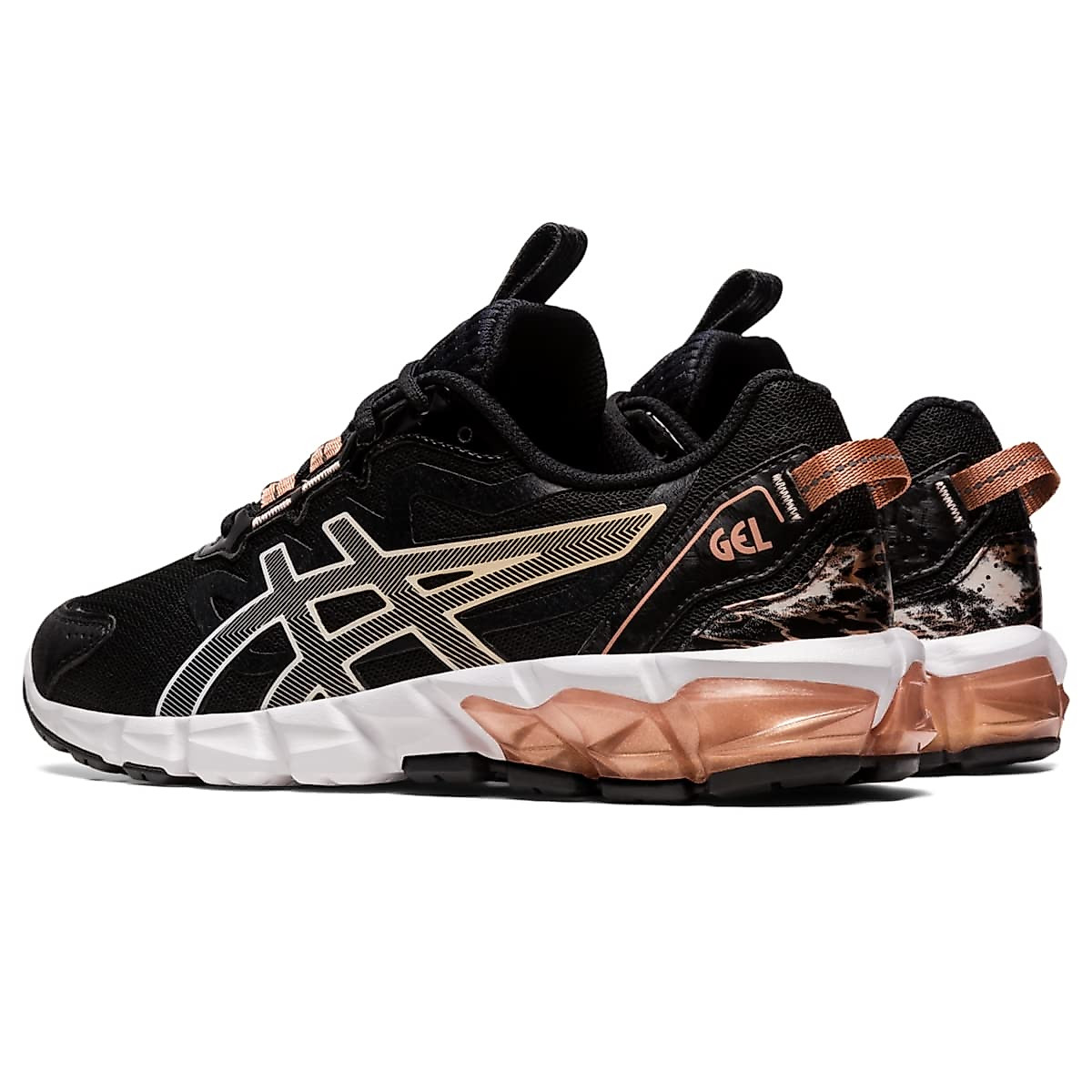ASICS Women's Gel-Quantum 90 Sportstyle Shoes, 9, Black/Rose Gold