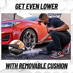 Chemical Guys ACC618 Soft Stool Ultimate Rolling Detailing & Utility Cart, (For Cars, Trucks, SUVs, RVs, Home, Garden, Garage & More) 15' 1/2" x 8' 3/4" x 18' 1/2" - Black