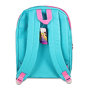 Disney Princess Ariel Backpack for Kids Girls - 15” Little Mermaid Backpack for Girls 4-6 Bundle Stickers, Water Pouch, More | Disney Little Mermaid Backpack Kids