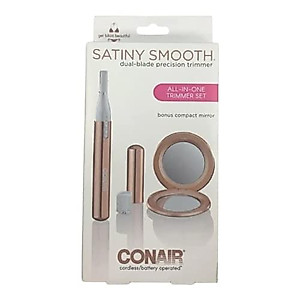Conair Satiny Smooth Dual Blade Precision Trimmer w/ Bonus Compact Mirror