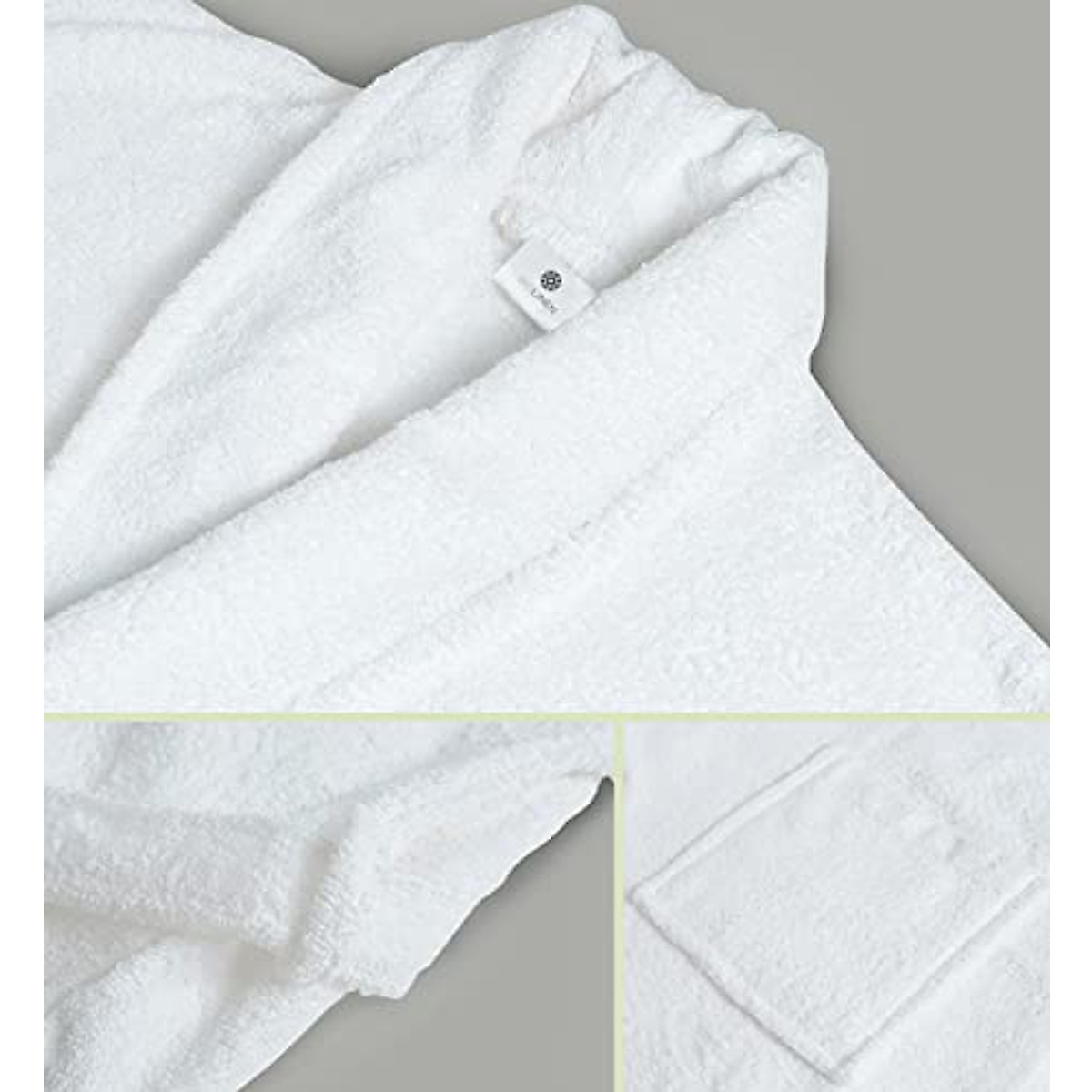 BIOLINEN Luxury Cotton Terry Shawl Bathrobe Collar Robe with Slippers Bathrobe for Men & Women 100% Combed Terry Unisex Spa Robe - Premium Quality Bathrobe