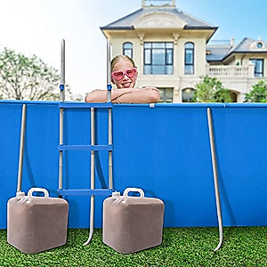 2 Pack Extra Thick Swimming Pool Ladder Weights- Foldable Pool Step Sandbag -Fillable Anchor Bag Container for Ground Pool Entry System(Without Sand)