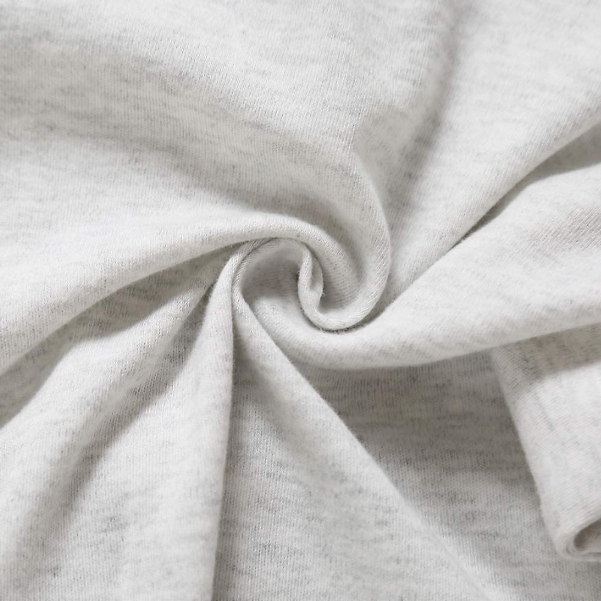 Aablexema Baby Footie Pajama with Mitten Cuffs, Double Zipper Infant Cotton clothes Sleeper Pjs, Footed Sleep Play(Ivory & Grey & Pink,0-3 Months)