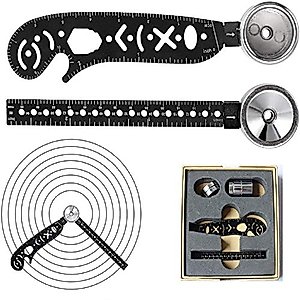 Multi-Function Drawing Tool, EDC Stationery Multifunction Scale Ruler, Versatile Circle Drawing Tool for Designers Architects Artists Student