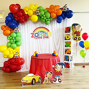 119 Pack Rainbow Balloons Garland Arch Kit for Cartoon Watermelon, Street, Rugrats Theme Birthday Party Decorations, Baby Shower, Birthday Party Supplies Backdrop for Kids