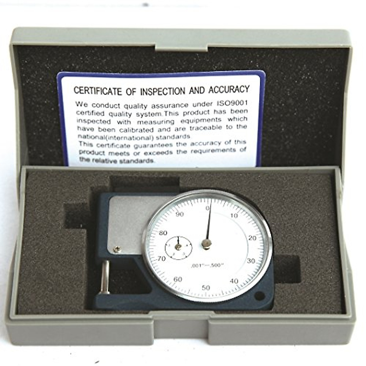 HFS (R) Thickness GAGE DIAL Micrometer Caliper Scope Sheet Paper (0.5"x0.001" Mechanical)