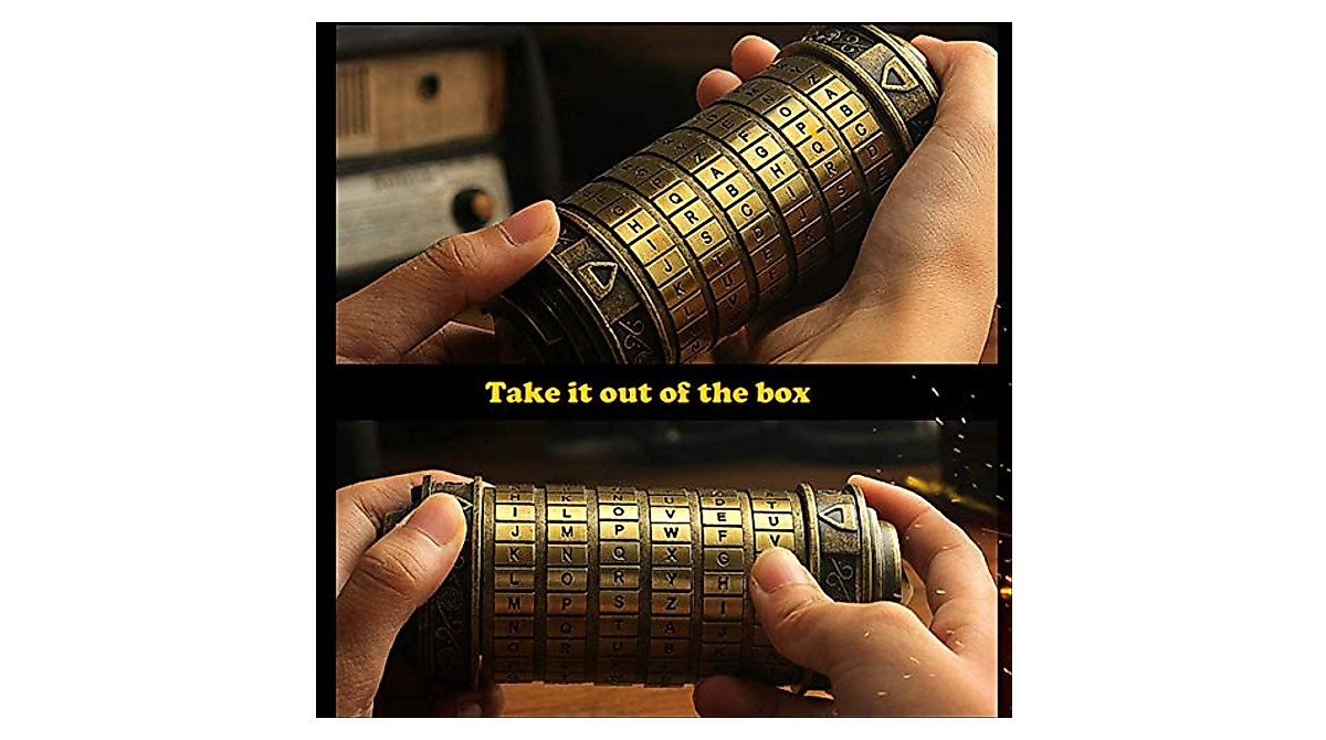 Cryptex Da Vinci Code Mini Lock Puzzle Box for Romantic Gifts