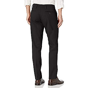 Dockers Men's Straight Fit Workday Khaki Smart 360 Flex Pants (Regular and Big & Tall), Black, 34W x 32L