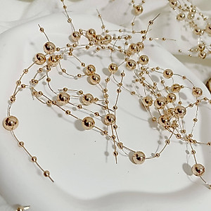 TeaSu 12pcs Pearl String, for Wedding Centerpiece, Vase Filler and Decor for Floating Candles