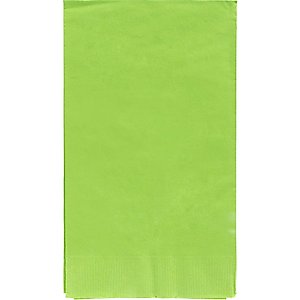 Kiwi Green 2-Ply Guest Towels - 8" x 4" (Pack Of 40) - Luxury Paper Hand Towels For Parties & Events