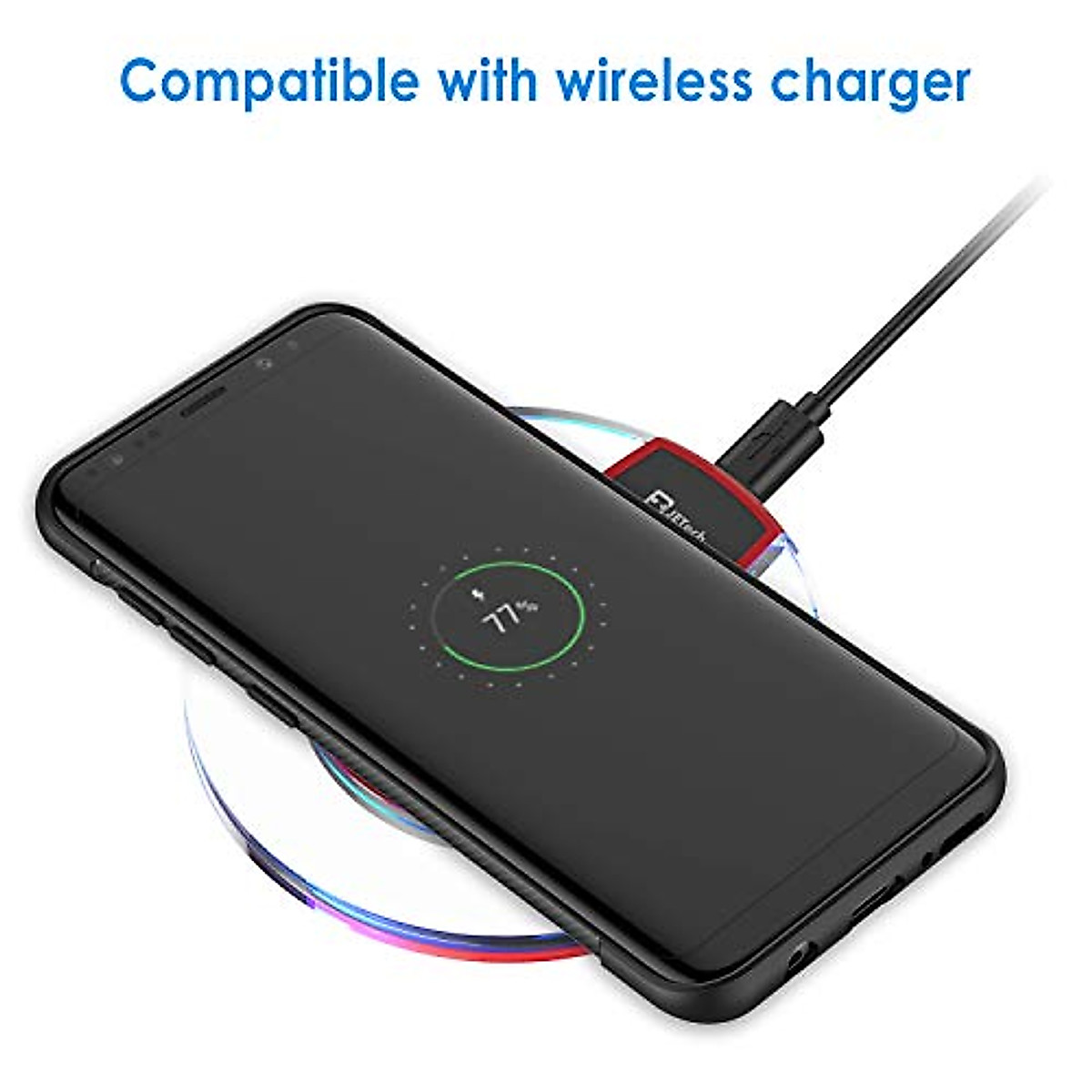 JETech Slim Fit Case for Samsung Galaxy S9 (NOT for Plus +), Thin Phone Cover with Shock-Absorption and Carbon Fiber Design (Black)