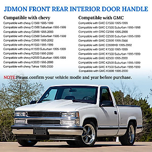 JDMON Interior Door Handles Replacement for Chevy GMC C1500 C2500 C3500 K1500 K2500 Tahoe 1995-2000 Left Driver & Right Passenger Inside Inner Door Handle Set Replacement for 15708044 15708043 Tan