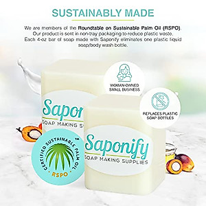 Saponify - 2Lb Goat's Milk Melt and Pour Soap Base, Natural Skin-Enhancing Goat Milk Soap Base, Easy to Use Glycerin Soap Base for Soap Making