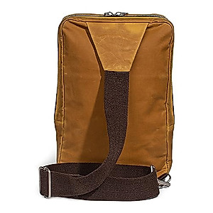 Kolo Derby Shoulder Sling Bag, Cross-Body Shoulder Strap, Organic Waxed Cotton Canvas, Ochre