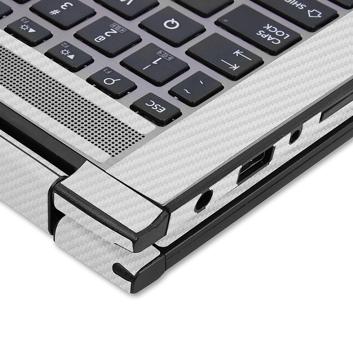 Skinomi Silver Carbon Fiber Full Body Skin Compatible with Toshiba Satellite Radius (2015, 14 inch)(Full Coverage) TechSkin with Anti-Bubble Clear Film Screen Protector