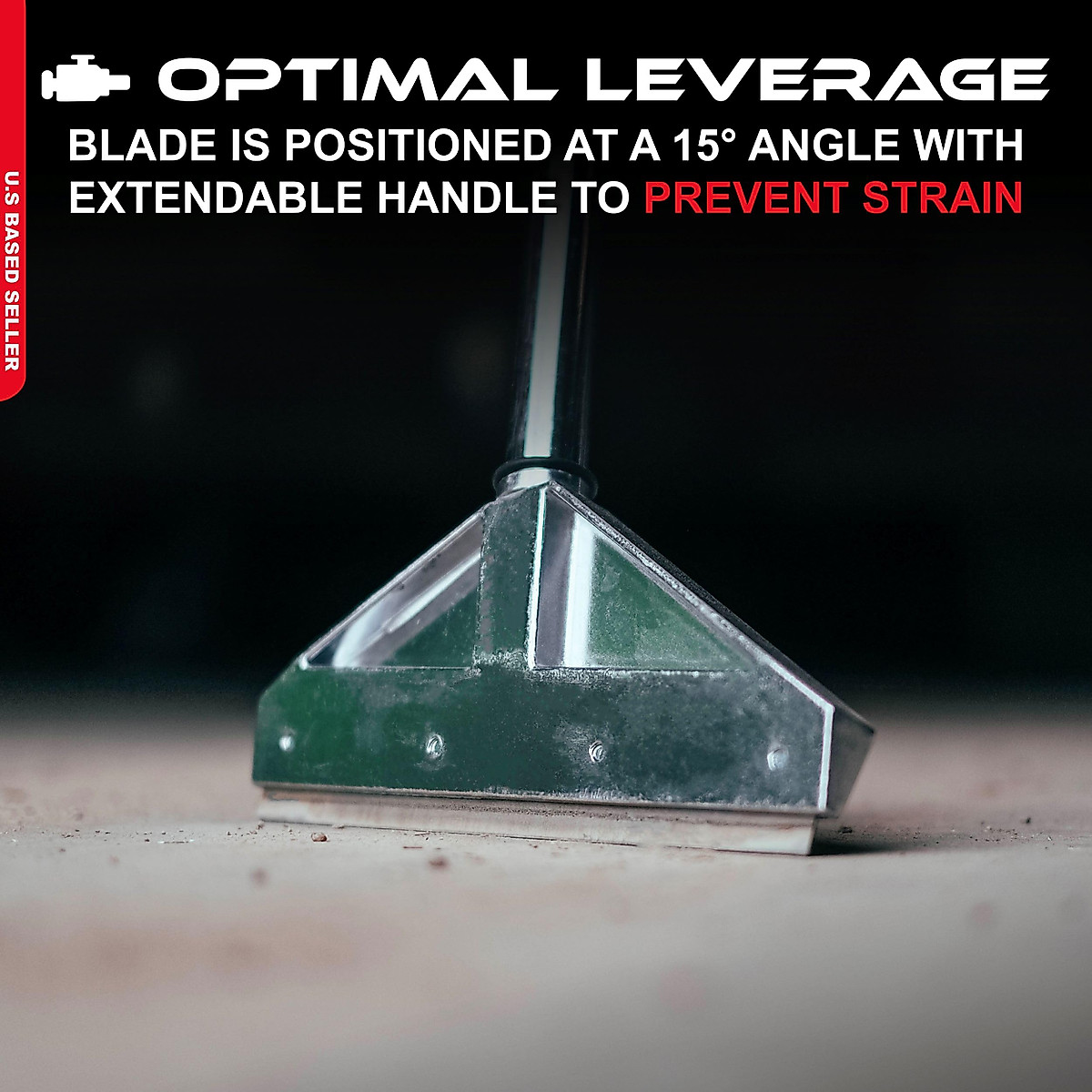 ABN Floor Razor Scraper, 8in – Heavy-Duty Adjustable Handle – Demolition, Flooring Removal Razor Blade Scraper