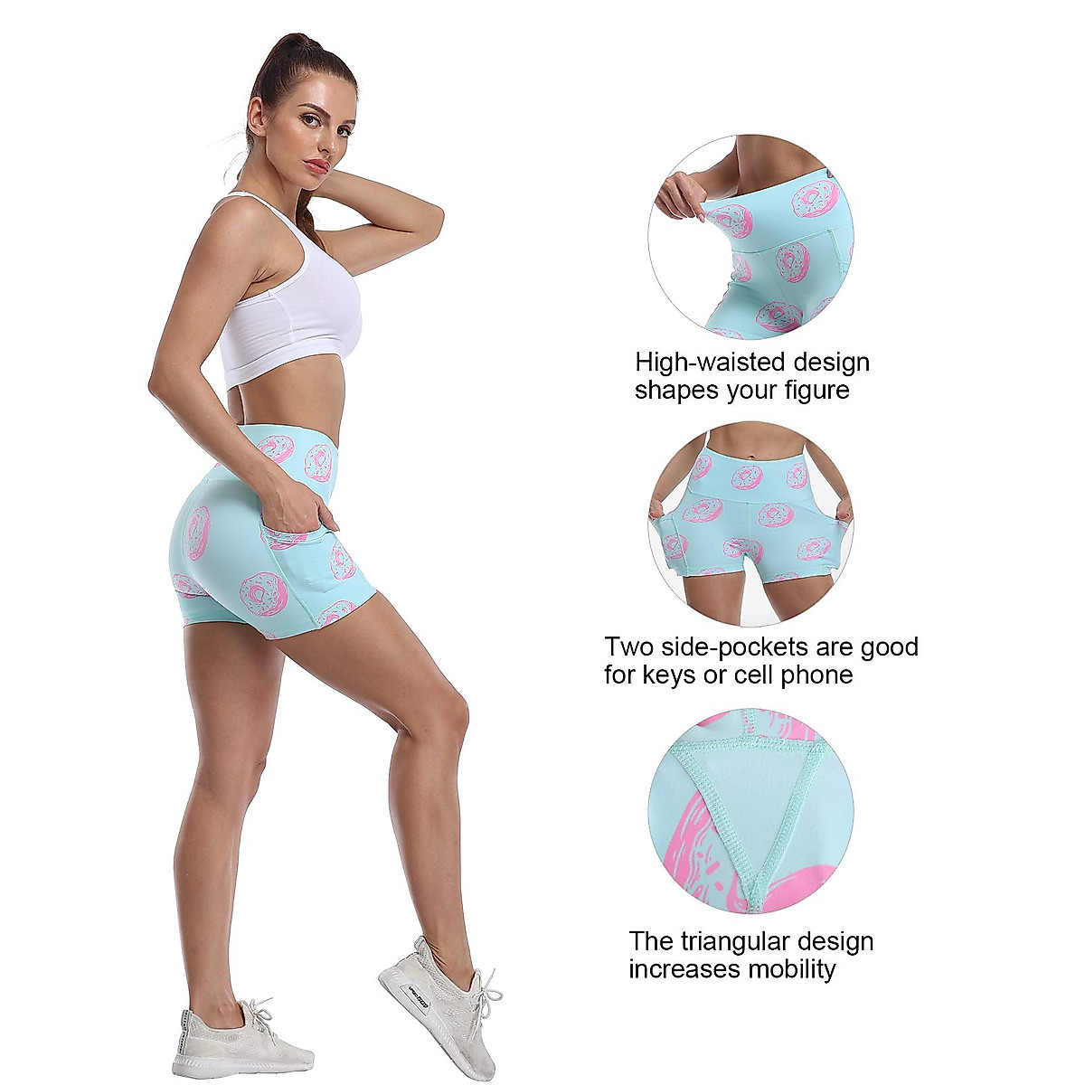 Amazon Essentials Women's Shorts, Donut Print, Small