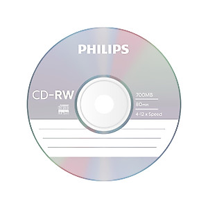 Philips CDRW-80 (12x) 10pk Slim Jewel Case