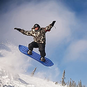 Kids Plastic Outdoor Snowboard Ice Sled, Single-Person, Kids Over 5 Years, Blue