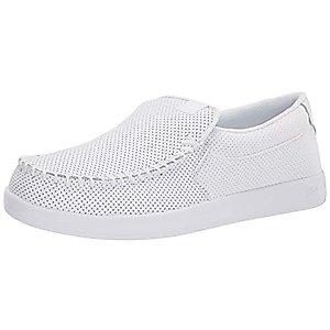 DC Men's Villain 2 Casual Slip On Skate Shoe Slipper, White, 13 D M US
