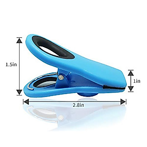 Chip Clips Magnetic for Food Bags - 10 Pcs Wanuata Strong Magnetic Clips Small, Snack Clip, Rubber Clips, for Fridge Magnetic Clip, Kitchen Storage, Bag Clips for Chips Magnetic