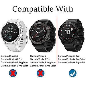 Suoman 4-Pack for Garmin Fenix 6X Pro/ 6X Pro Solar/ 6X Sapphire Screen Protector, 2.5D 9H Hardness Tempered Glass for Garmin Fenix 6X Pro/ 6X Pro Solar/ 6X Sapphire Smartwatch