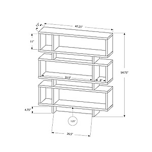 Monarch Specialties I Bookcase, Grey