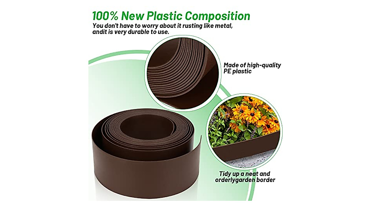 Fuairmee Garden Edging Border, Landscape Edging, Bender Board, Weed ...