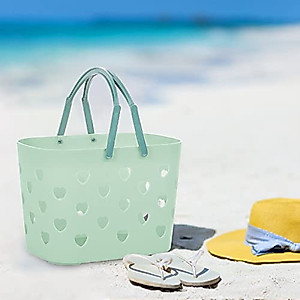 Yiser Portable Shower Caddy Tote Plastic Storage Basket with Handle Box Organizer for Bathroom Pantry Kitchen College Dorm Waterproof Washable Tip Proof Vacuum Seal Coffee Container (Green, One Size)