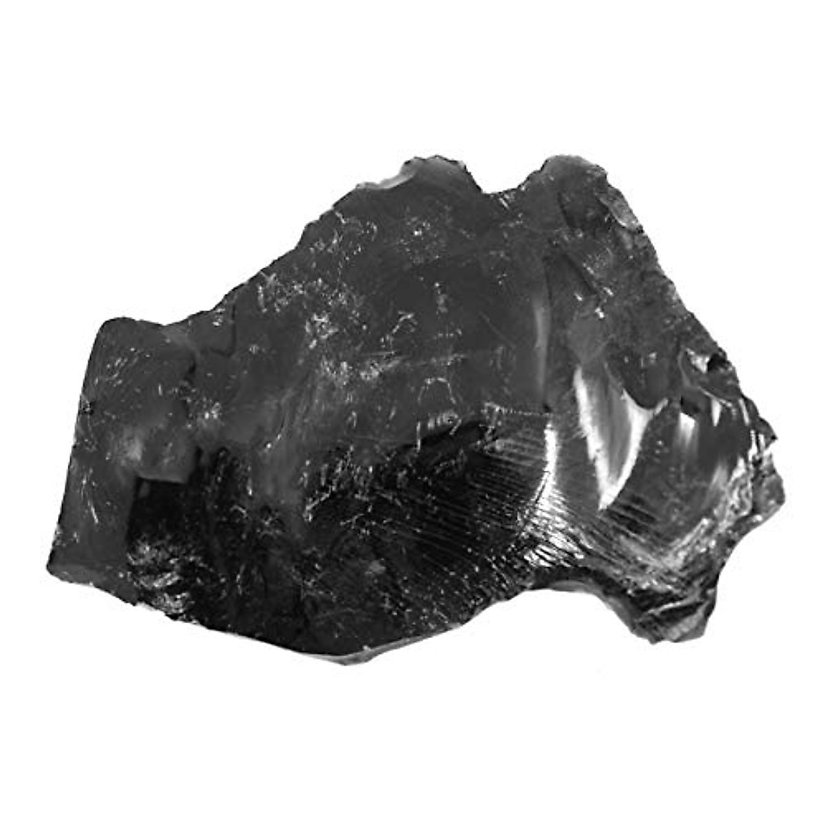 Raw Obsidian, Igneous Rock Specimen - Approx. 3"- Geologist Selected & Hand Processed - Great for Science Classrooms - Eisco Labs