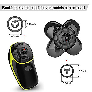 Telfun Shaver Replacement Blades, 5 Heads Beard Cutter Replacement Blade Easy Install Electric Razor Shaver Head for Bald and Face