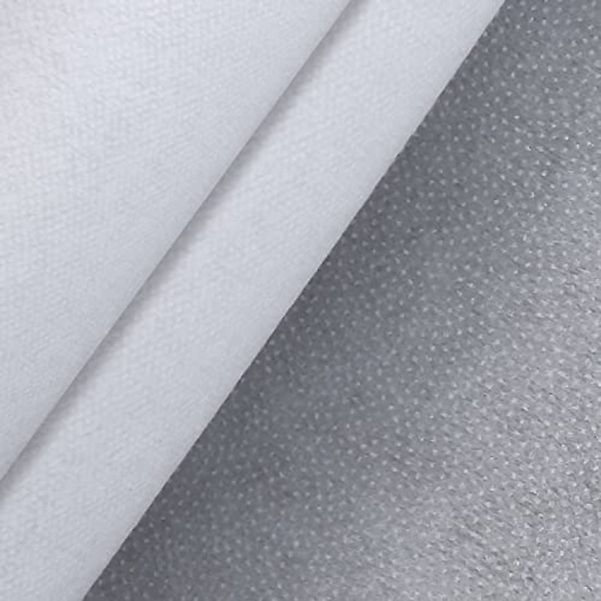Fusible Interfacing, 11.4 in x 33 yd Polyester Non-Woven Interfacing Single-Sided Interfacing Lightweight Medium Weight Iron-On Interfacing for Sewing, Quilting, Crafting