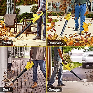 Cordless Leaf Blower Battery Powered - Electric Small Blower with 2 Batteries - 20V 140 CFM Lightweight Handheld Battery Operated Blower for Patio, Yard