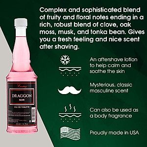 Clubman Lustray Draggon Noir Eau De Toilette, Post Shave Lotion, Soothes Skin After Shaving, 14 fl oz