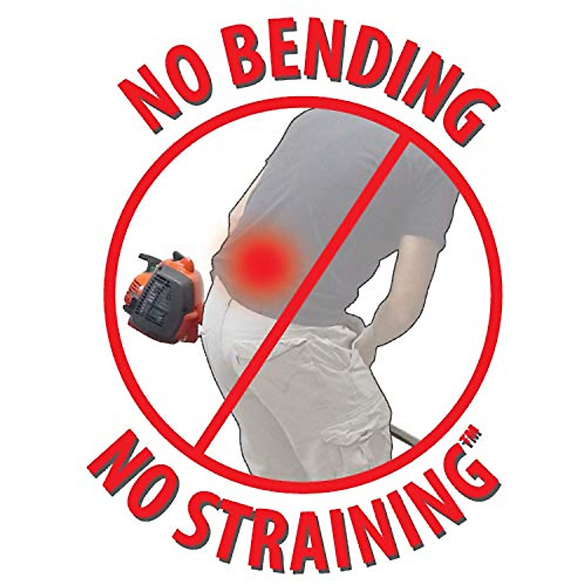 Good Vibrations Zero Gravity - Universal Weight Absorbing String Trimmer Strap with Bungee PRO-X System & Deluxe Comfort Shoulder Pad - Reliefs Body Tensions & Stabilizes Trimmer for Maximum Control