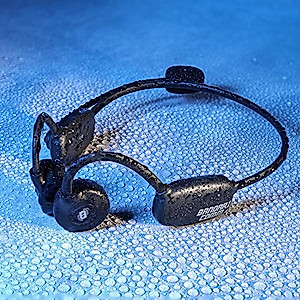 BANDARICOMM Bone Conduction Headphones, Bluetooth Stereo Headsets with Noise-Canceling Mic Boom, IPX6 Waterproof Wireless Headsets for Office Running Outdoors