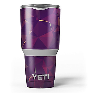 Design Skinz Purple and Orange Geometric Shapes - Skin Decal Vinyl Wrap Kit Compatible with The Yeti Rambler Cooler Tumbler Cups