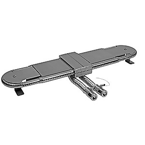 Set of Brinkmann Push Button Ignitor and Adjustable Universal Replacement BBQ Grill Oblong Tube Burner